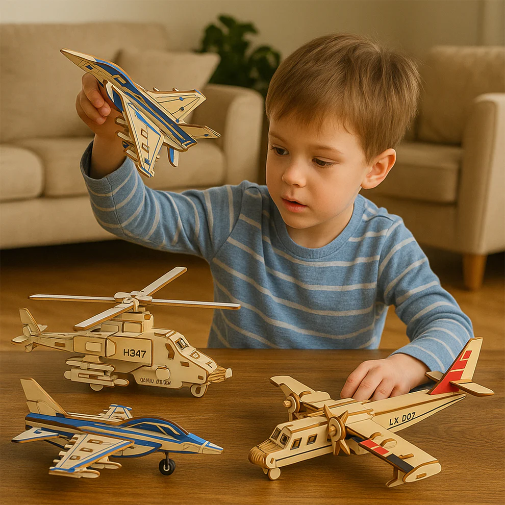 Bentoshi 3D Wooden Aircraft Puzzle DIY Kit| Buy Online at ₹104 from ...
